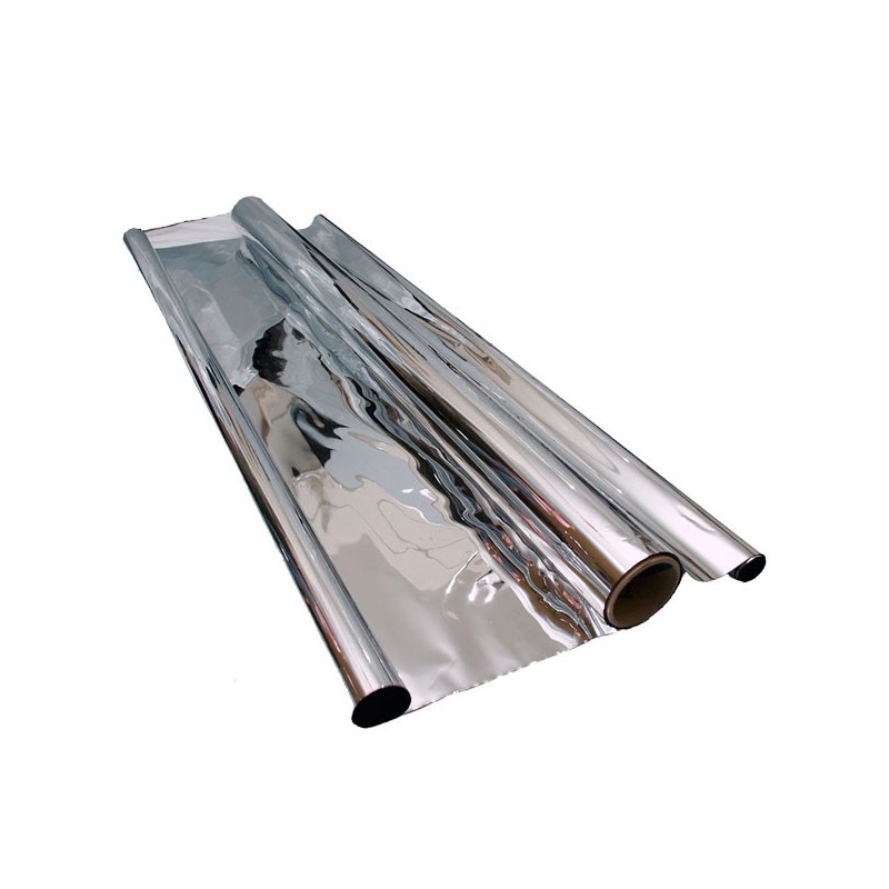 Plástico reflectante plateado 1,4m. rollo 100m.l.